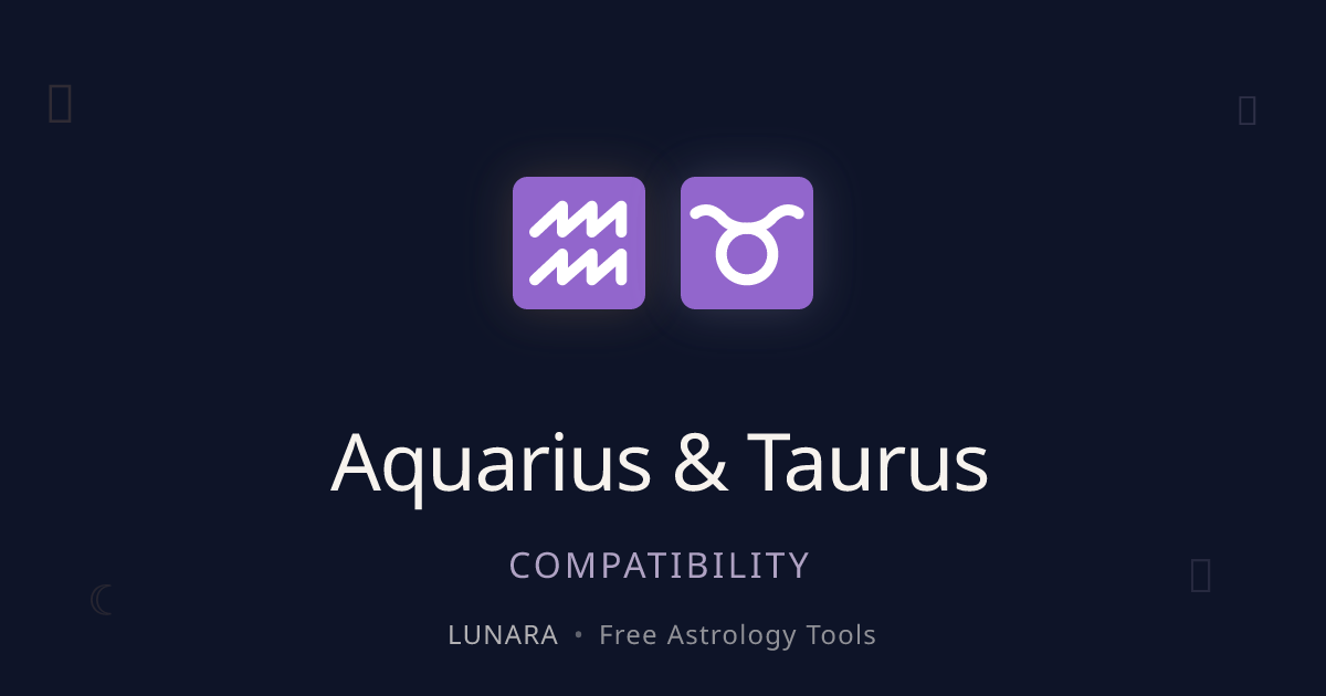 Aquarius and Taurus Compatibility | Free Astrology Guide