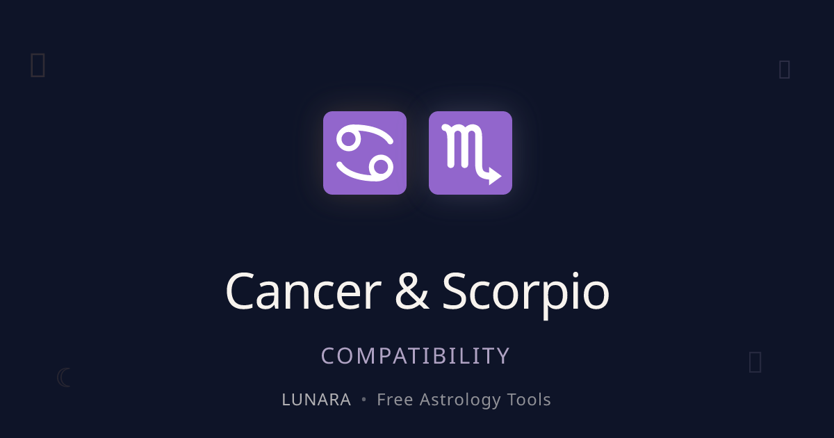Cancer and Scorpio Compatibility | Free Astrology Guide