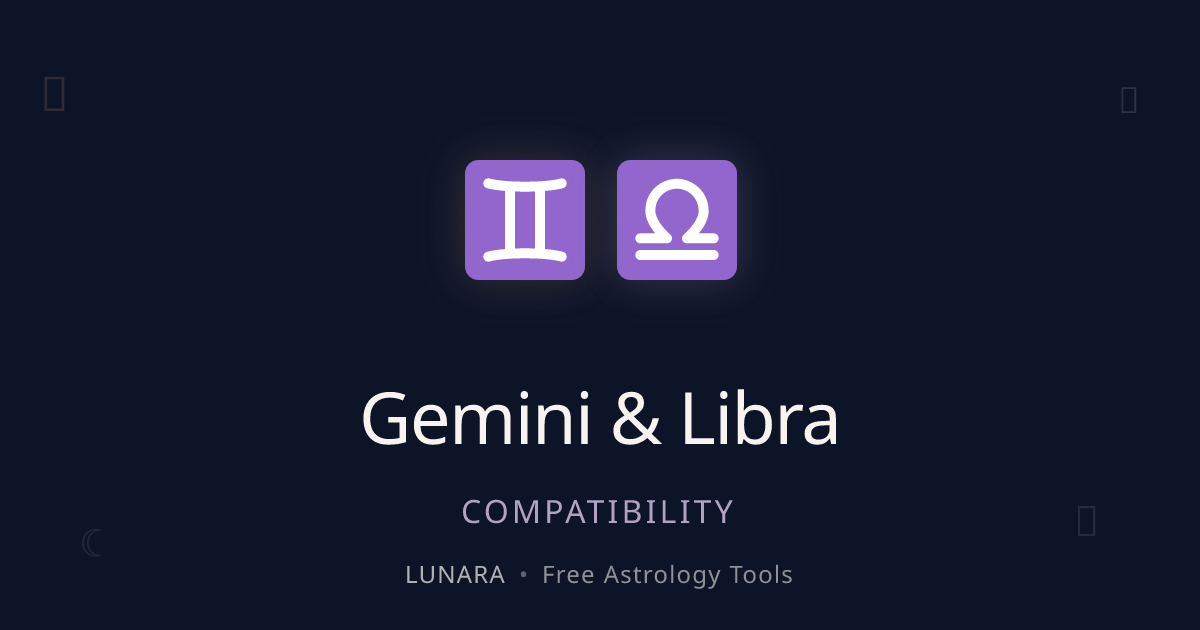 Gemini and Libra Compatibility | Free Astrology Guide